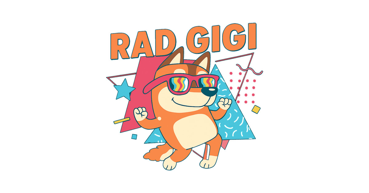 Cute Bluey Rad Gigi, Bluey Gigi, Retro 90s Bluey Rad Gigi Vintage ...