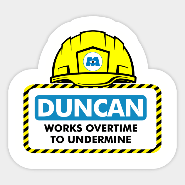 Monsters At Work Duncan - Monsters At Work - Sticker | TeePublic