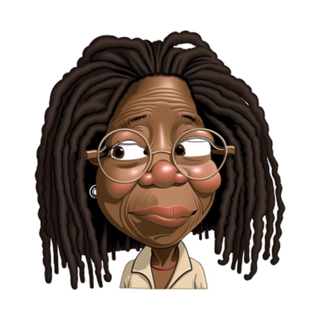 WHOOPI GOLDBERG - funny caricature - Whoopi - T-Shirt | TeePublic