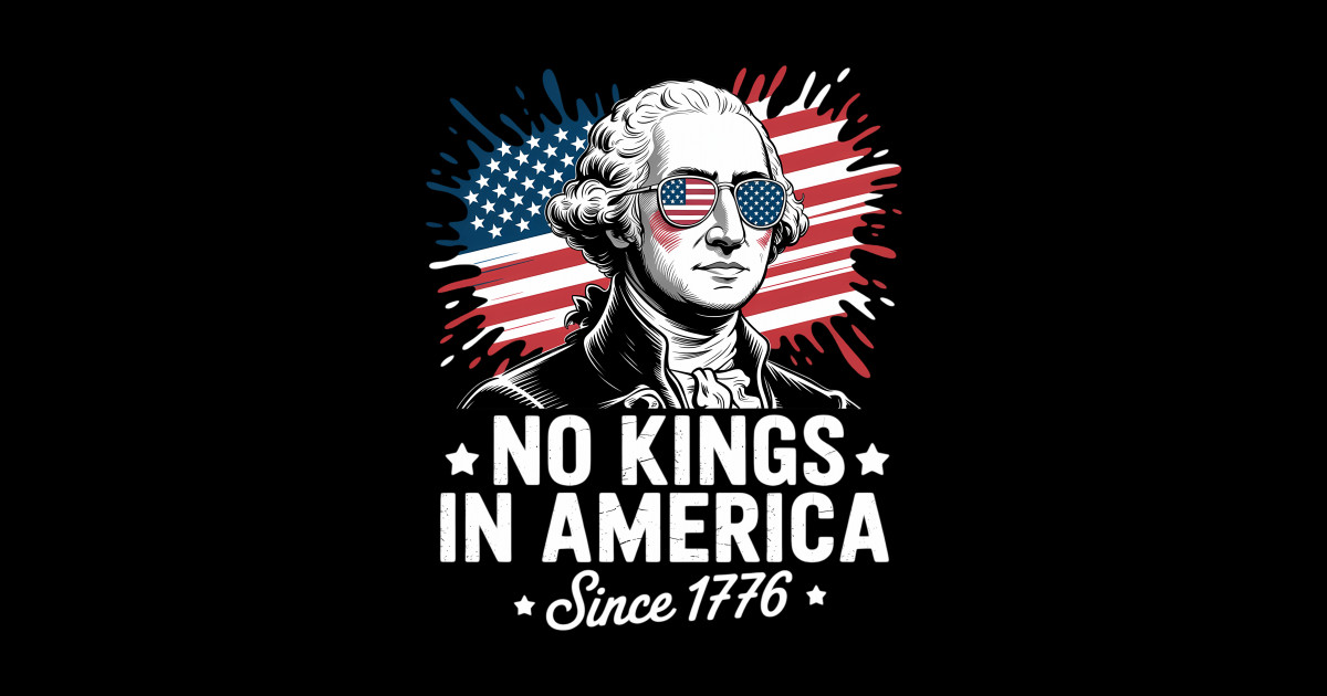 No Kings In America Since 1776 Distressed Usa Flag - No Kings - Sticker ...