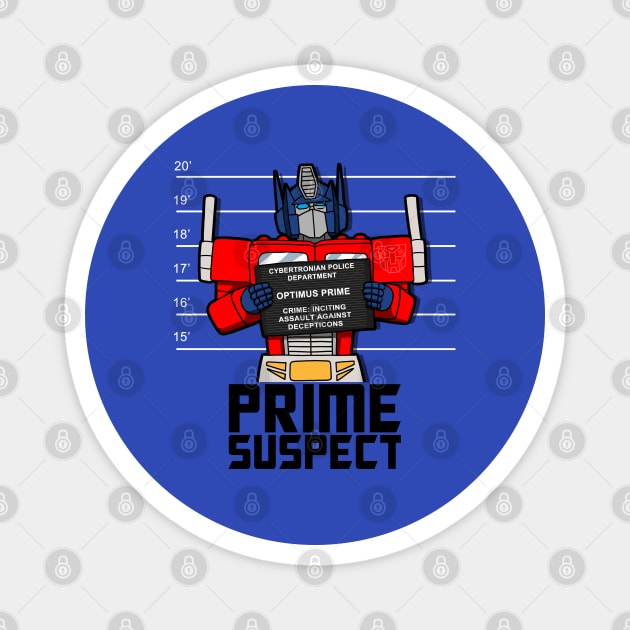 Funny G1 Hero Robot Leader Mugshot - Funny - Magnet | TeePublic