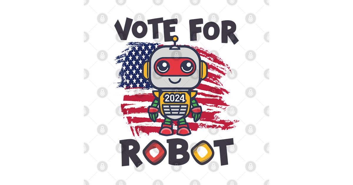 vote for robot - Vote For Robot - T-Shirt | TeePublic