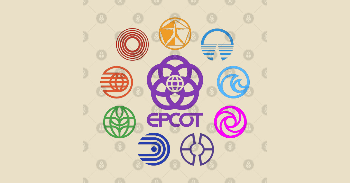 EPCOT Retro Logos - Epcot Logos - T-Shirt | TeePublic