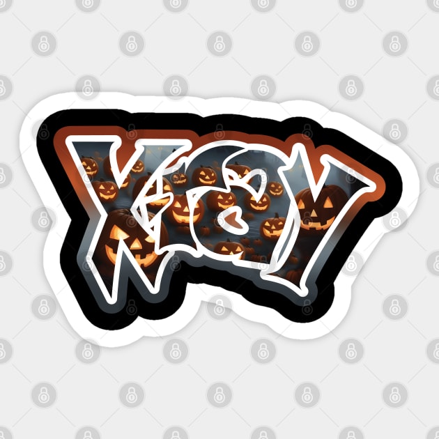 X-Ray Halloween Graffiti - Rad Tech - Sticker | TeePublic
