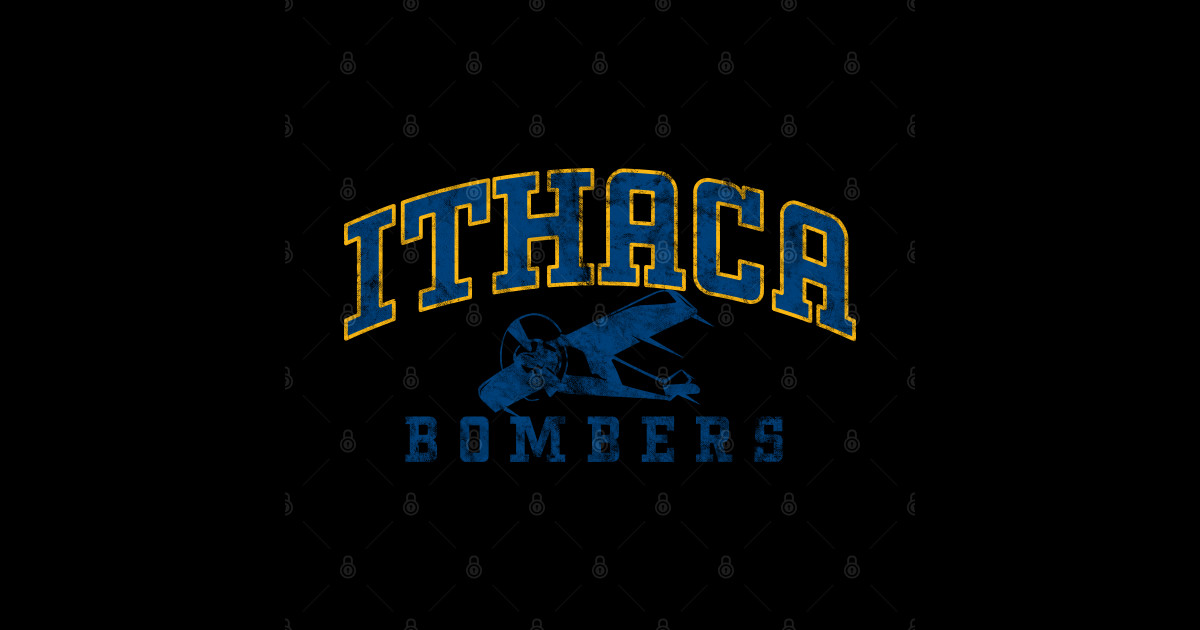 Ithaca Bombers Retro Logo - Ithaca - Sticker | TeePublic