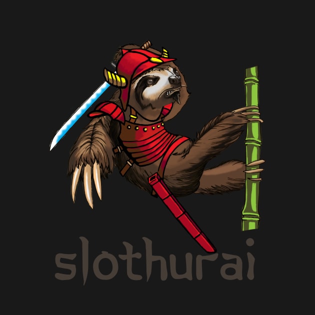 Slothurai Sloth Samurai Digital Art - Samurai - T-Shirt | TeePublic