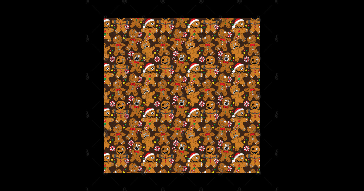 Evil Horror Movie Gingerbread Men - Gingerbread Man - Sticker | TeePublic