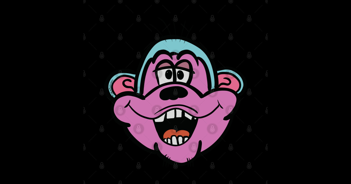 Monkey Head Light Blue - Monkey - Sticker | TeePublic