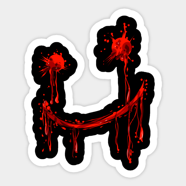 Red Paint Smiling Face Blood Dripping Costume Halloween - Halloween ...
