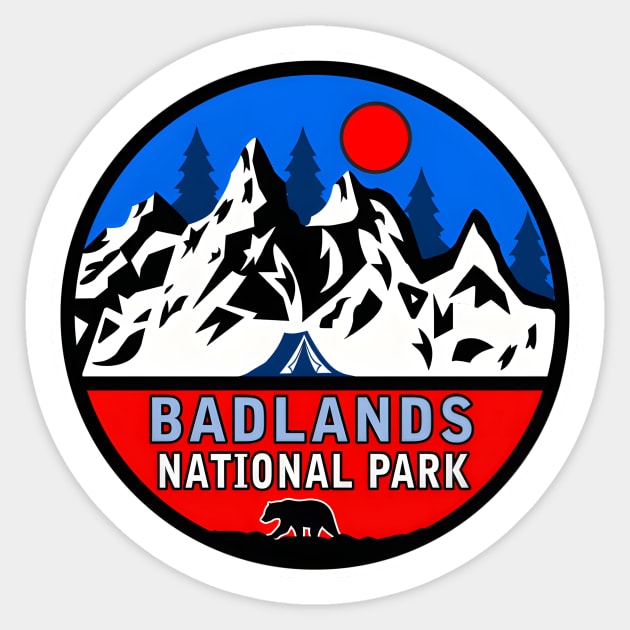 Badlands National Park - Badlands - Sticker | TeePublic