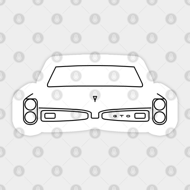 Pontiac GTO outline graphic (black) - Gto - Sticker | TeePublic