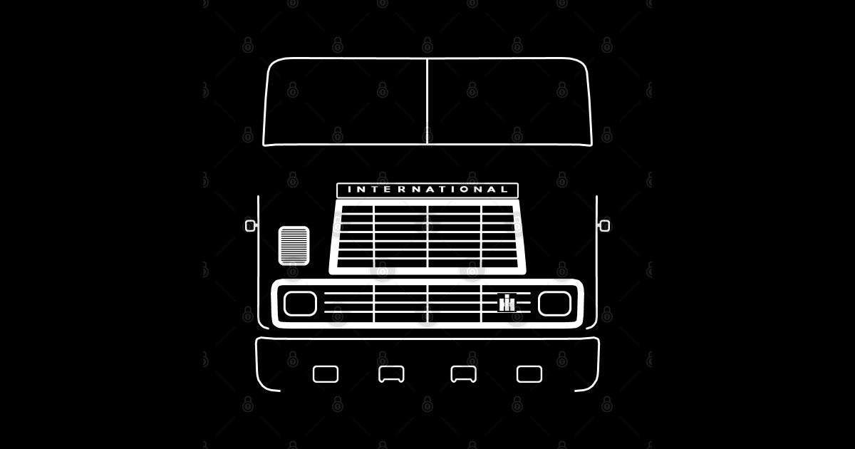 International Harvester 9670 cabover classic truck outline graphic ...