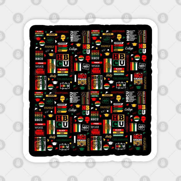 HBCU Pride Pattern for Students and Grads - Hbcu - Magnet | TeePublic