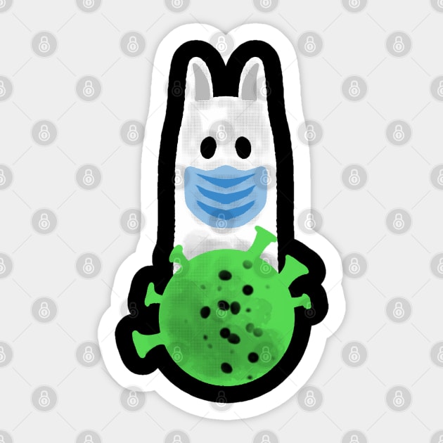 Cat stay safe - Animal Stay Safe - Sticker | TeePublic