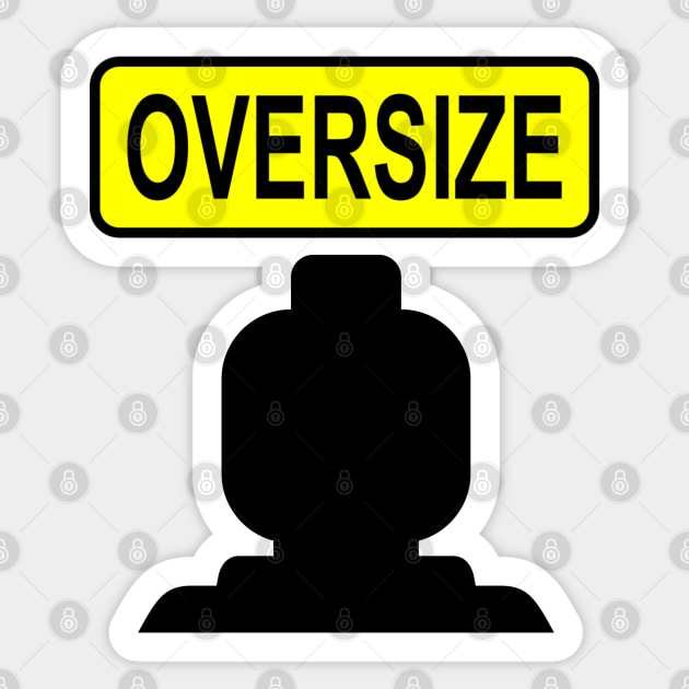 Oversize Minifig - Stencil - Sticker | TeePublic