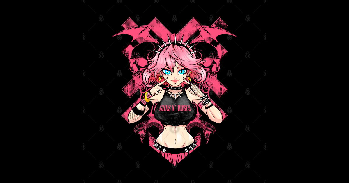 Pink Punk Rock Girl - Punkrock - Sticker | TeePublic
