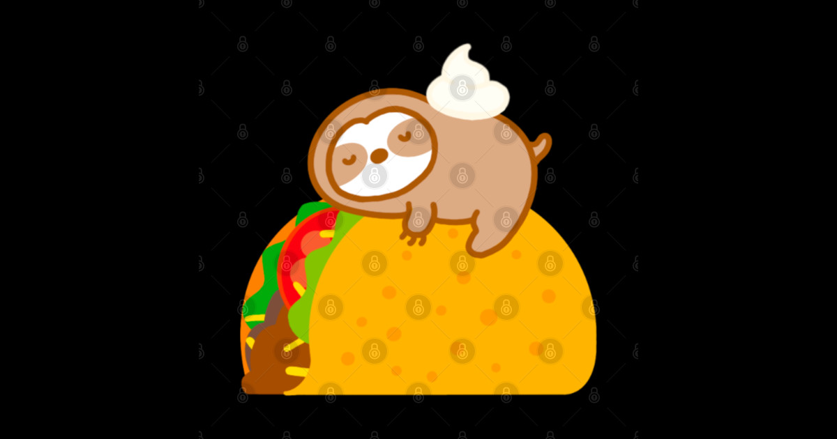 Easily Distracted By Tacos Sloth - Sloth - T-Shirt | TeePublic