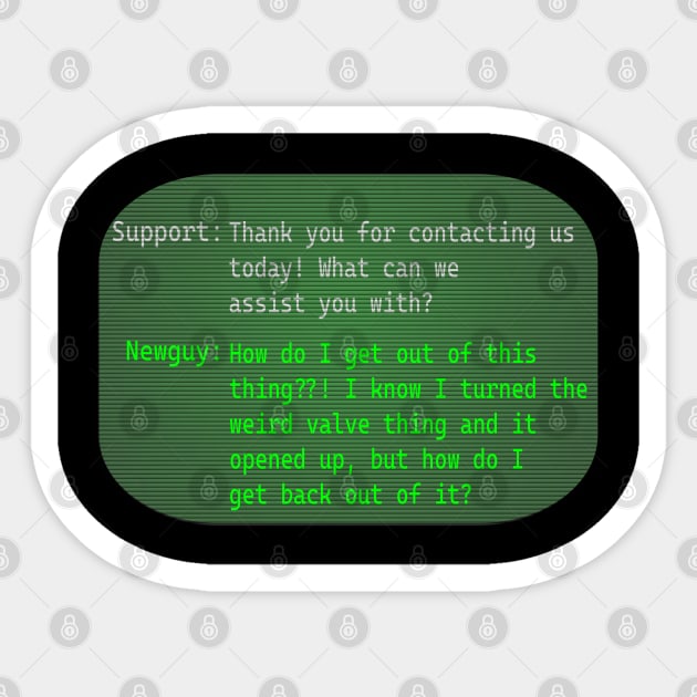 Power Armor Tech Support - Power Armor - Sticker | TeePublic