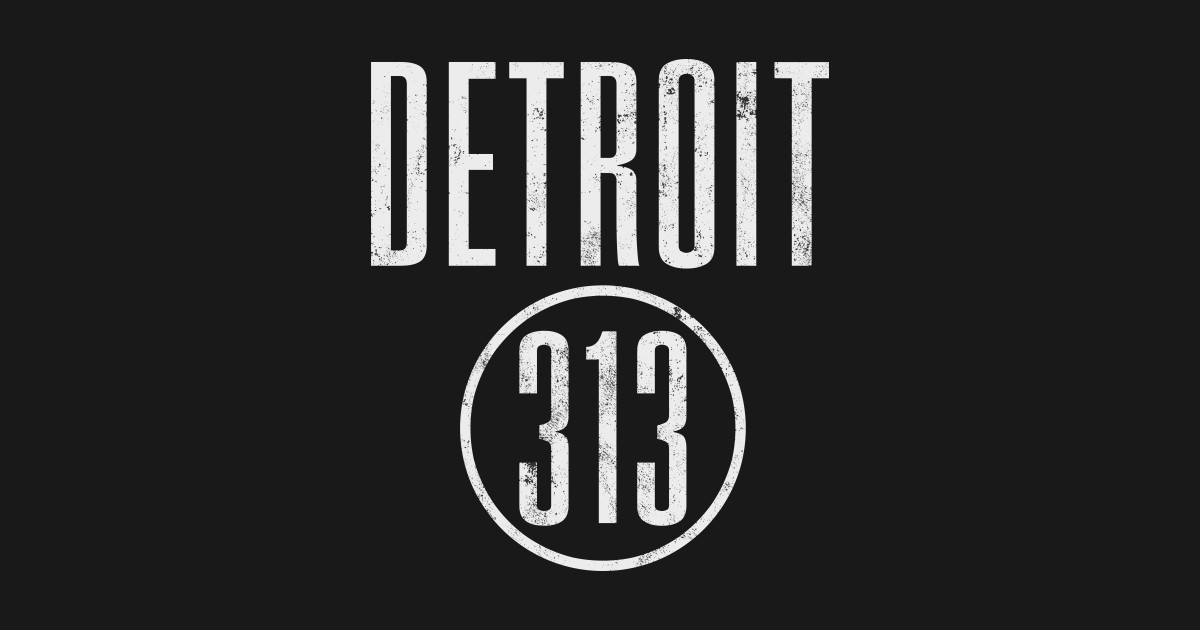 Detroit 313 Area Code Vintage - Detroit 313 - T-Shirt | TeePublic