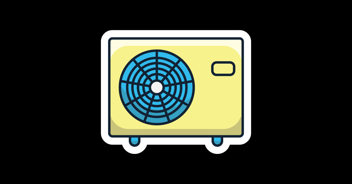 Air Conditioning Ventilator Sticker vector illustration. Technology ...