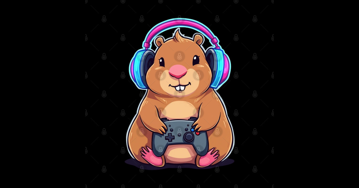 Capybara Gaming - Capybara - Sticker | TeePublic