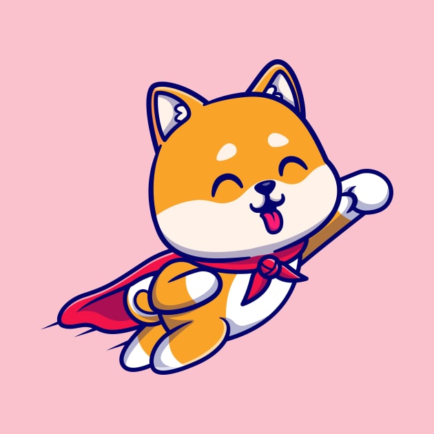 Cute Shiba Inu Dog Super Flying Cartoon - Cute Shiba Inu Dog Super ...