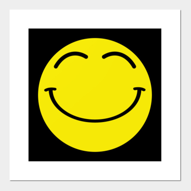 Super Happy smiling Face Emoticon - Smiling Face - Posters and Art ...
