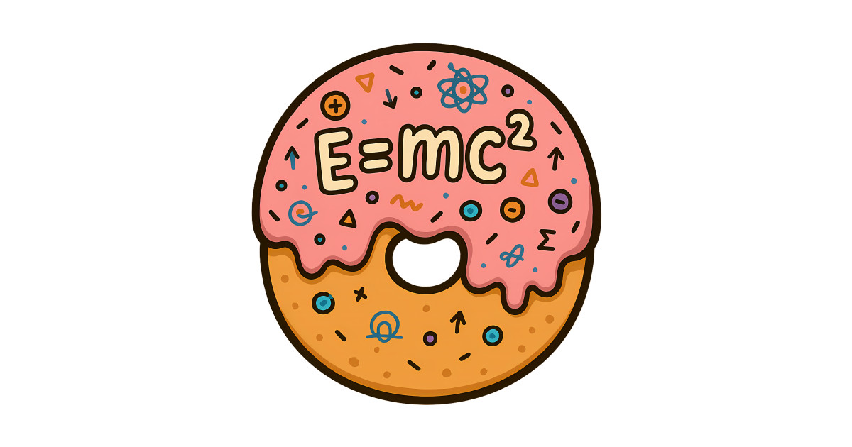 EMC2 Donut Funny Science Sweet Math Design - Emc2 - T-Shirt | TeePublic