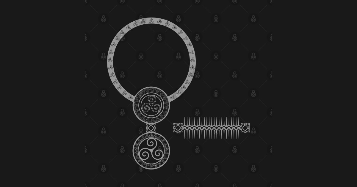 Pictish Mirror and Comb - Pictish Mirror And Comb - T-Shirt | TeePublic