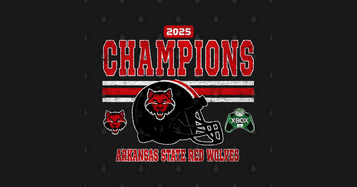 Xbox Bowl Champions 2025 Arkansas State Red Wolves helmet - Arkansas ...