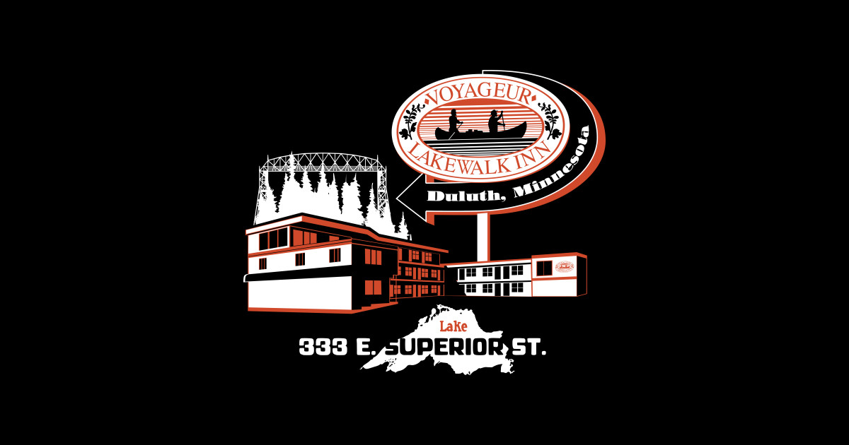 Duluth Motel trees and bridge - Motel - Sticker | TeePublic