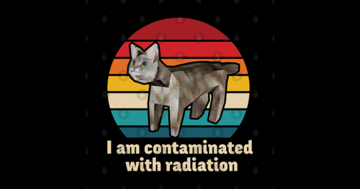 I Am Contaminated With Radiation Funny Cat Meme Vintage Sunset - I Am ...