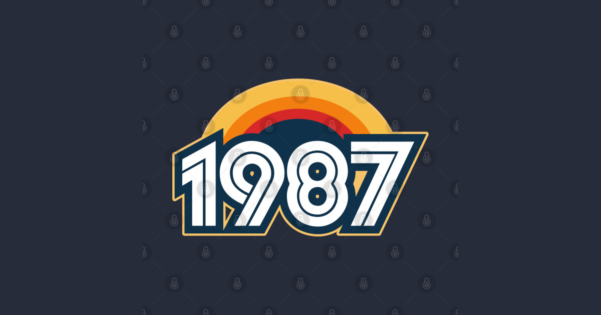 Retro 1987 Vintage Sunset - 1987 - T-Shirt | TeePublic