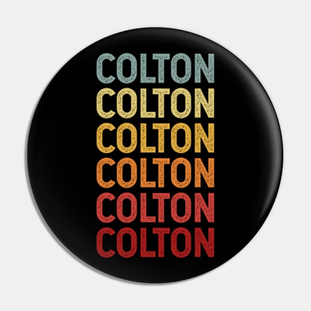 Colton Name Vintage Retro Gift Named Colton - Colton - Pin | TeePublic