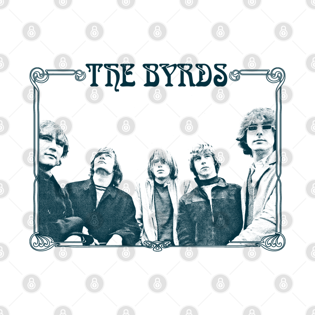 The Byrds // Vintage Style Retro Fan Art - The Byrds - T-Shirt | TeePublic