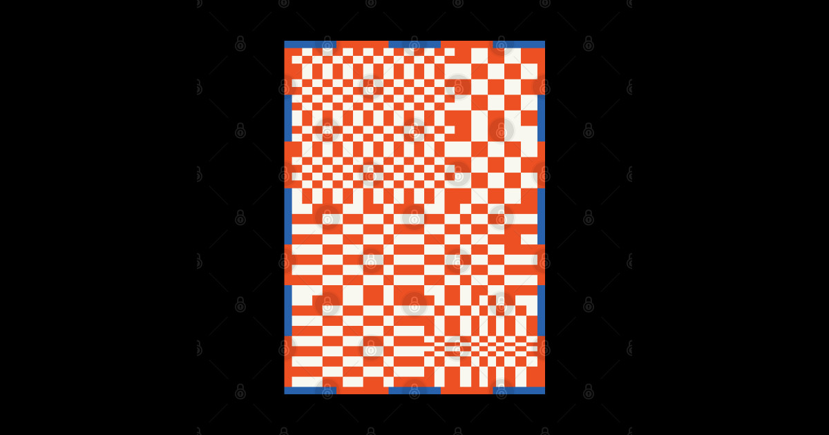 Checkerboard Pattern - Red Blue - Checkered - Sticker | TeePublic