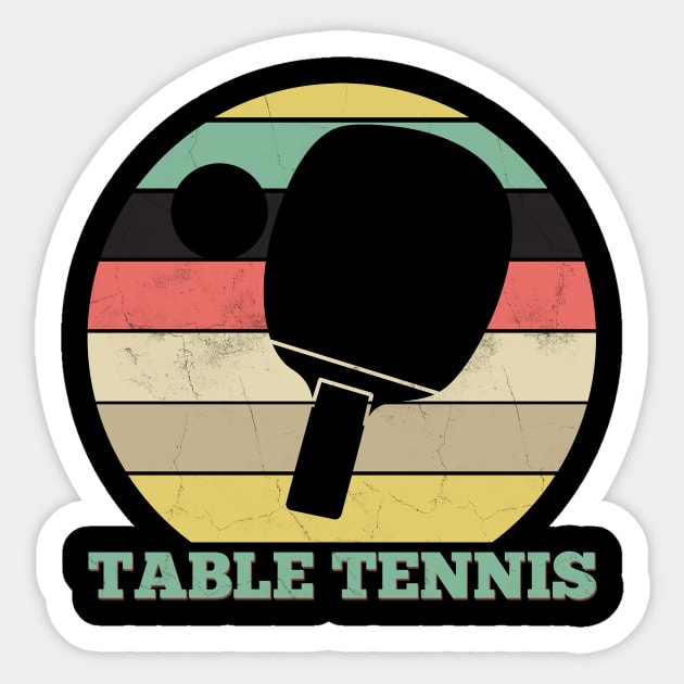Retro Table Tennis - Retro Table Tennis - Sticker | TeePublic