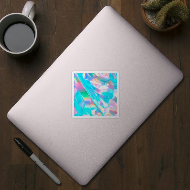 Blue Opal Iridescent - Iridescence - Sticker | TeePublic