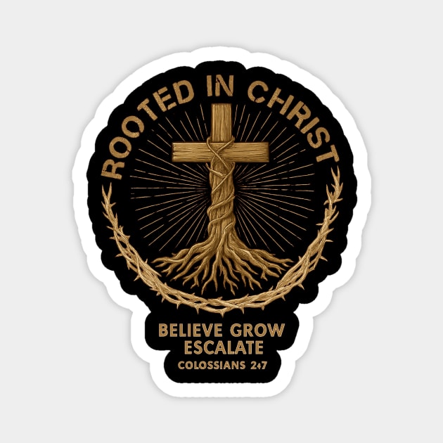 Rooted in Christ Christian Cross Shirt Bible Verse Colossians 2:7 ...