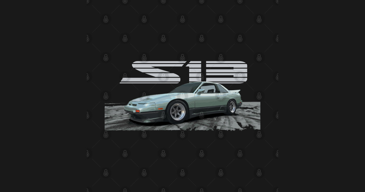 seafoam green s13 two tone drift car - S13 - T-Shirt | TeePublic