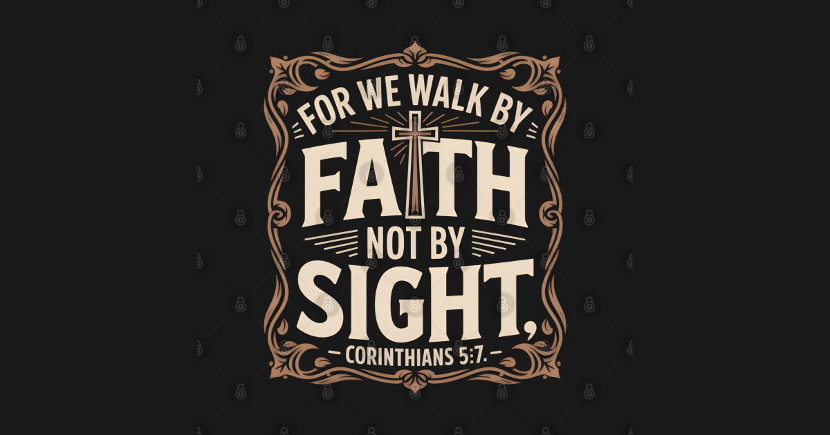 For We Walk Faith Not By Sight Christian Bible Verse - Christian Bible ...