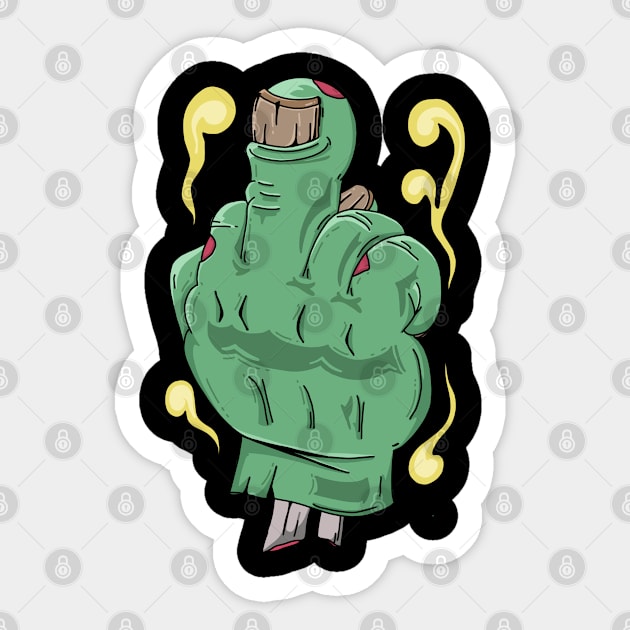 Zombie Sign Hand - Zombie Hand - Sticker | TeePublic