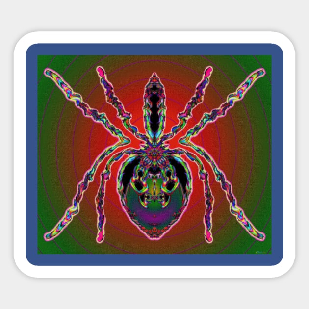 Spider Number Nine - Psychedelic - Sticker | TeePublic