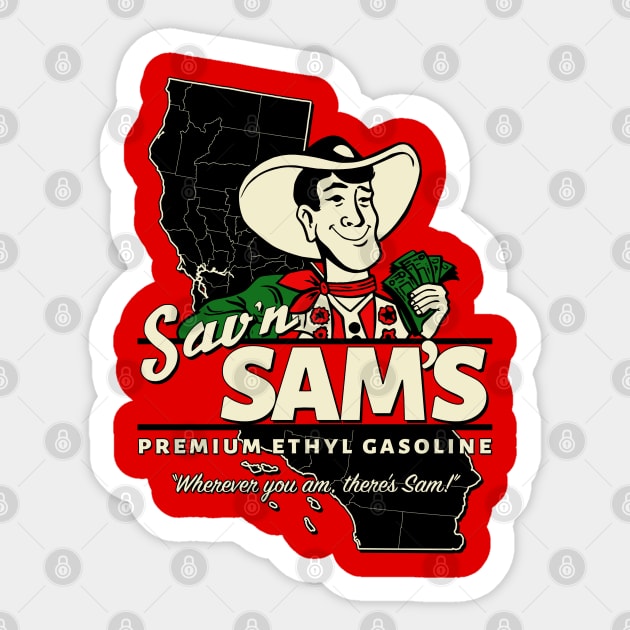 Sav'n Sam's - Gas Logo - Sticker | TeePublic
