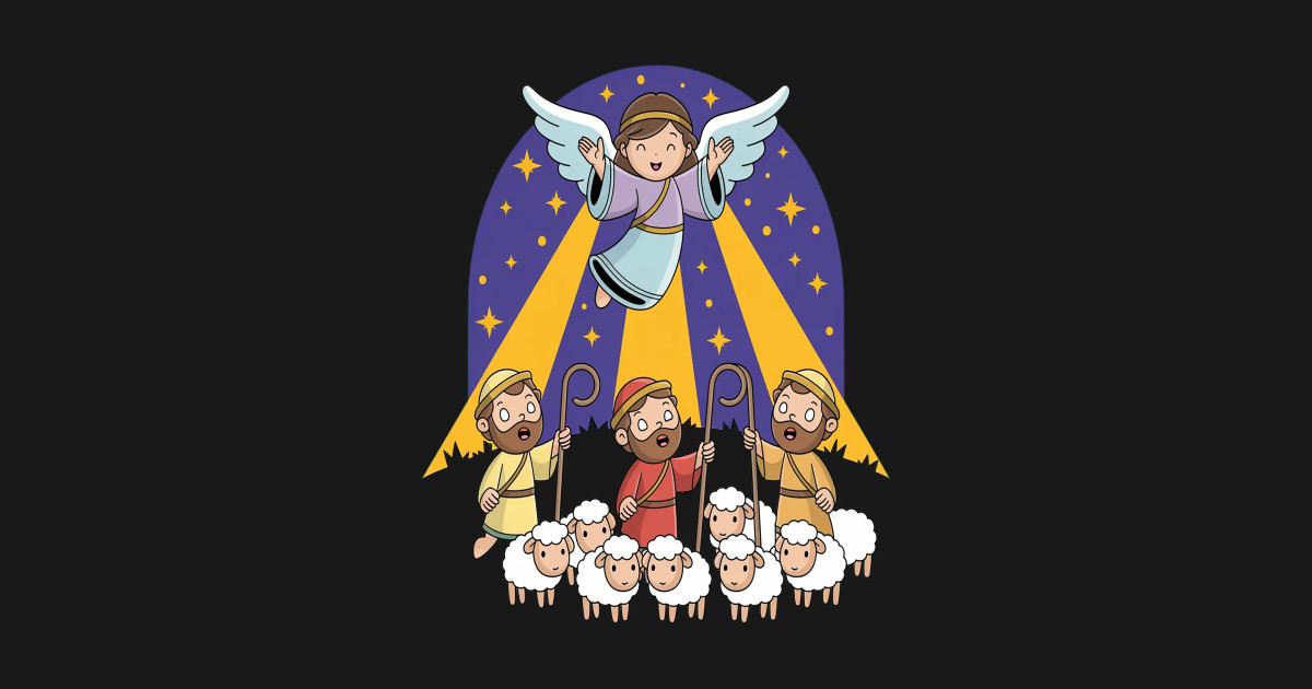 Holy Night Angel Shepherds Nativity Christmas - Holy Night Angel ...