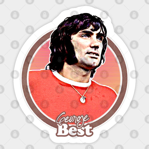 George Best /// Retro Fan Art Design - Manchester United - Sticker ...
