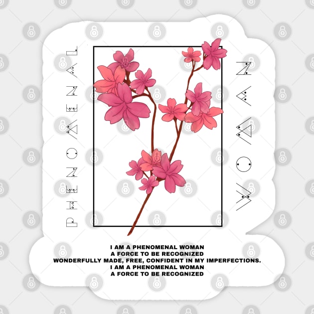 Phenomenal Woman-Female Empowerment - Female Empowerment - Sticker ...