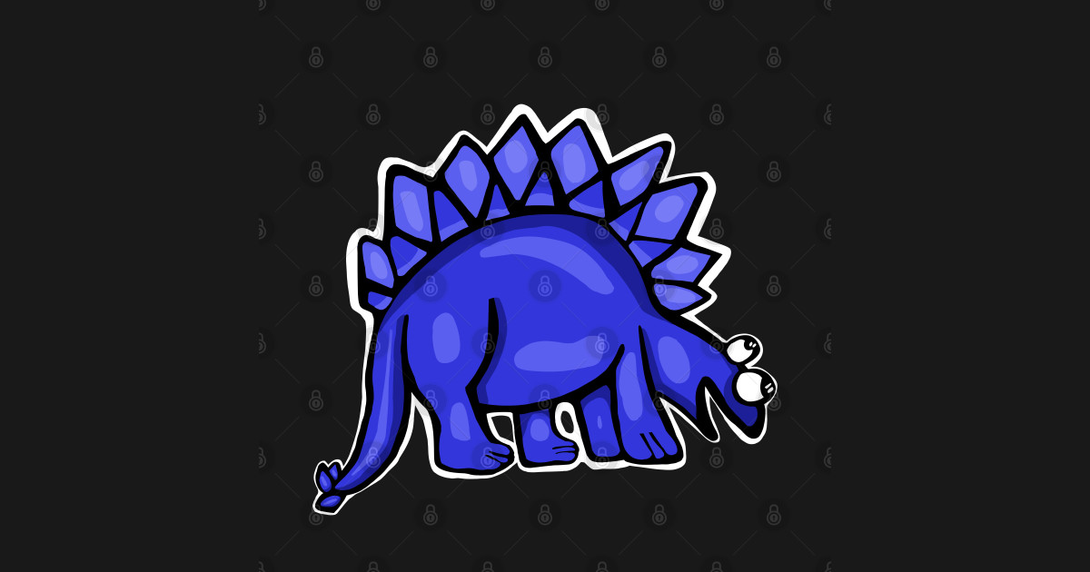 Blue Stegosaurus - Stegosaurus Dinosaur - T-Shirt | TeePublic