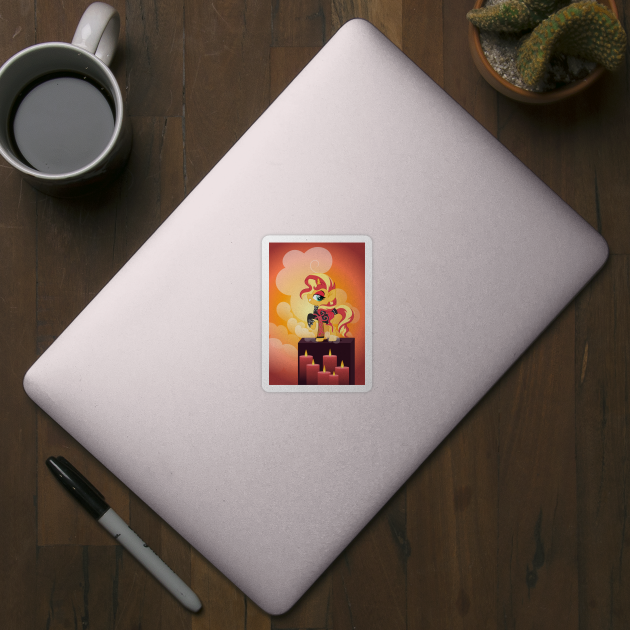 snake Sunset Shimmer scene - My Little Pony - Sticker | TeePublic