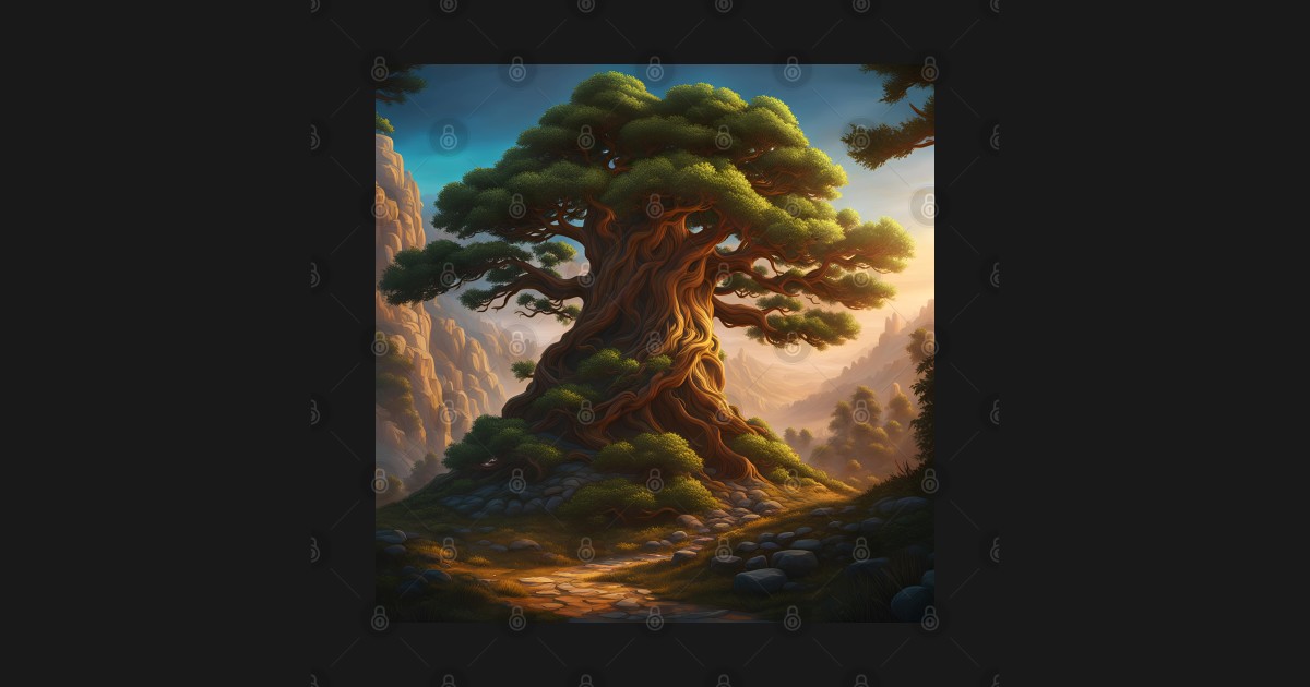 Cedar Giant Tree in Nature - Cedar Tree - T-Shirt | TeePublic